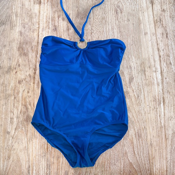Merona | Swim | Sexy One Piece Gold Ring Halter Swim Bathing Suit ...